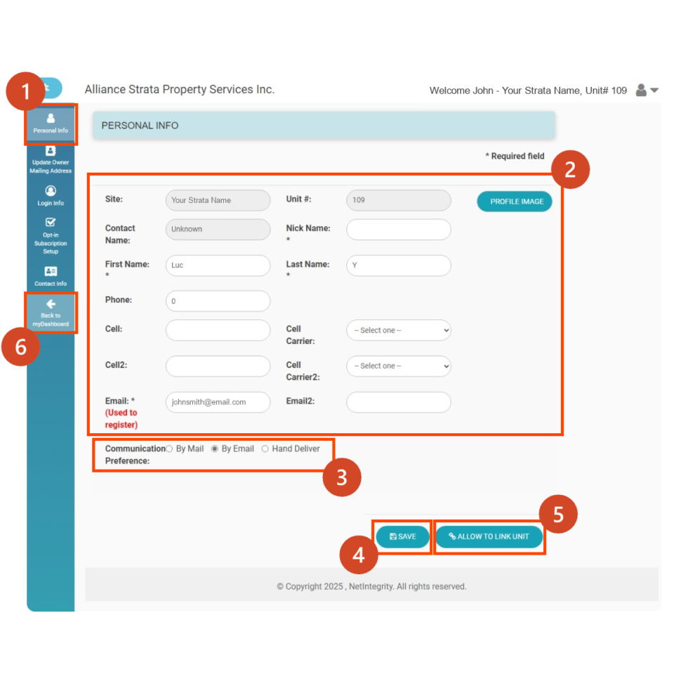 Profile and Settings Overview | Alliance Strata Property Services Inc.