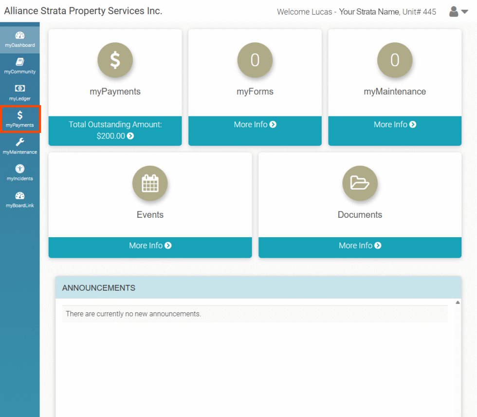 Authorize Payment From PAD | Alliance Strata Property Services Inc.
