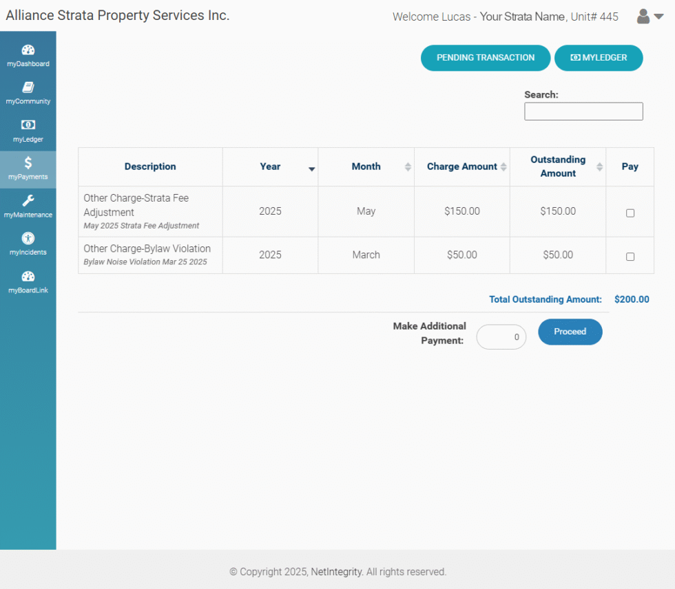 Authorize Payment From PAD | Alliance Strata Property Services Inc.